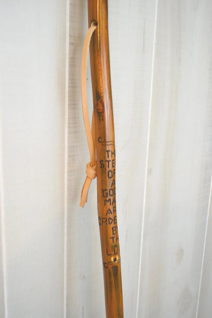 Bible Verse Walking Stick - Hand-Carved Hardwood Staff – Creation Carvings