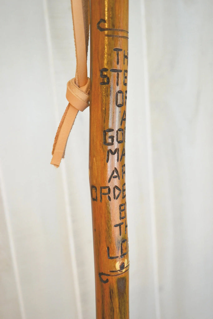 Bible Verse Walking Stick - Hand-Carved Hardwood Staff – Creation Carvings